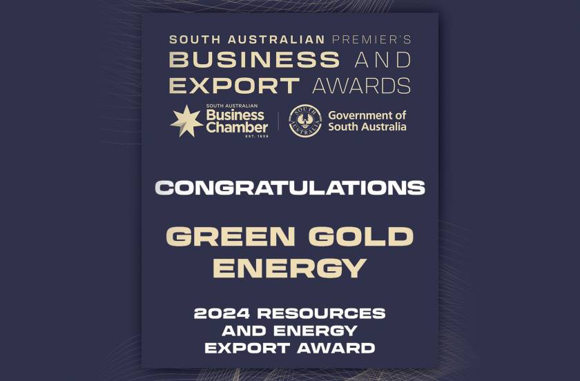 2024 Resources and Energy Export Award - Green Gold Energy